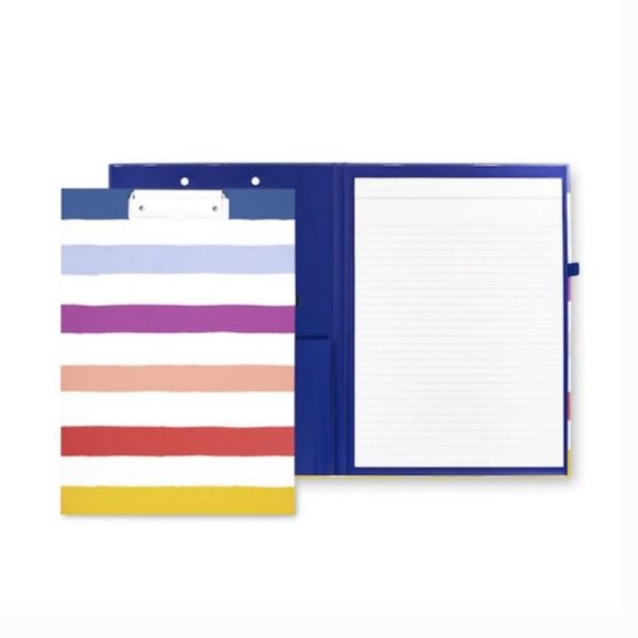 kate spade | Office | Kate Spade Candy Stripe Clipboard Folio Notebook ...